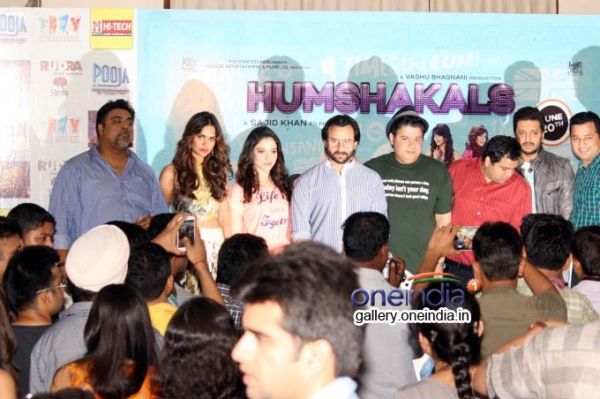 The cast of film Humshakals Press Meet at Delhi Photos - FilmiBeat