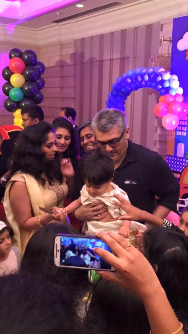 Ajith kumar Son Aadvik 1st Birthday Celebration Photos - FilmiBeat