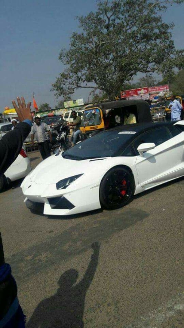 Challenging Star Darshan New Lamborghini Car Photos - FilmiBeat