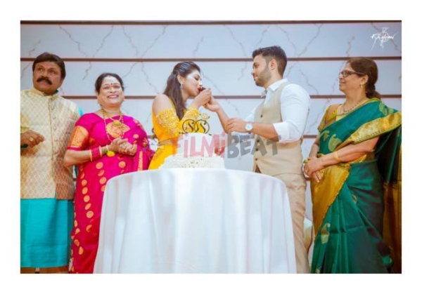 B C Patil Daughter Srushti Patil Engagement Photos - FilmiBeat