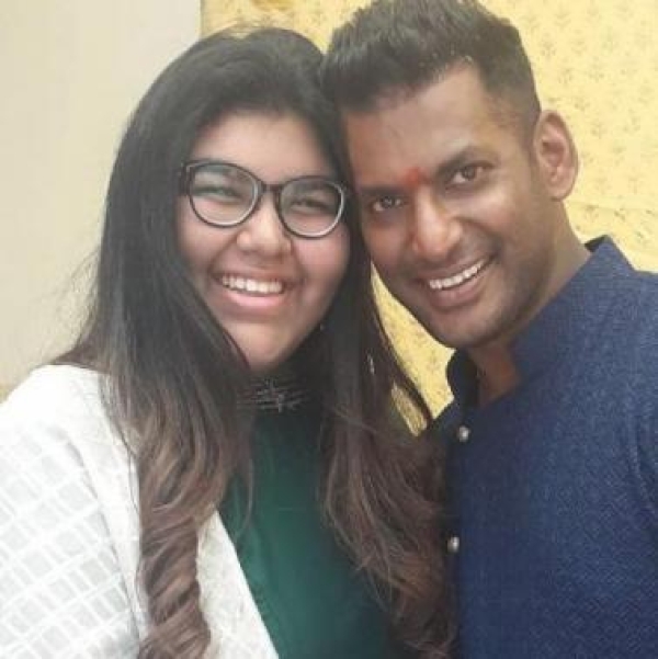 Tamil actor Vishal And Anisha Reddy Engagement Photos