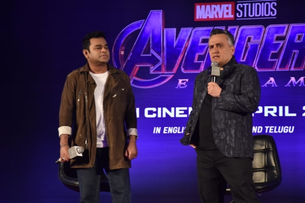AR Rahman & Director Of Marvel Joe Russo At The Launch Marvel Anthem Photos