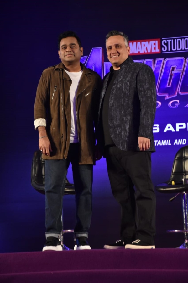 AR Rahman & Director Of Marvel Joe Russo At The Launch Marvel Anthem Photos