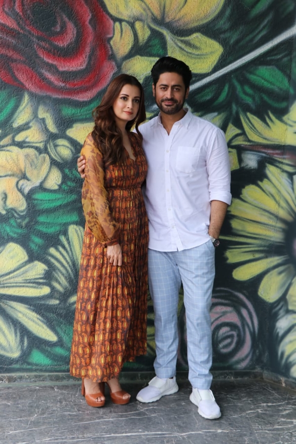 Dia Mirza and Mohit Raina snapped promoting their web series 'Kaafir'
