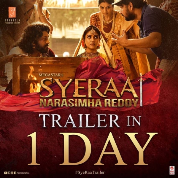 Megastar's Chiranjeevi Syeraa Narasimha Reddy Movie Trailer Launch Photos