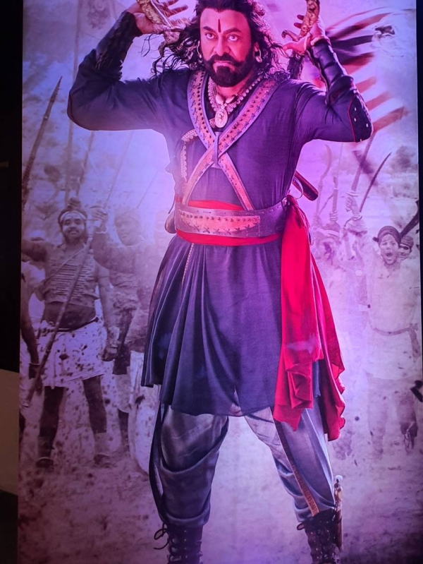 Megastar's Chiranjeevi Syeraa Narasimha Reddy Movie Trailer Launch Photos