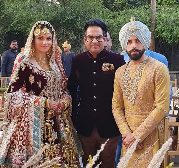 Gurdas Maan's son Gurickk And Actress Simran Kaur Wedding Photos