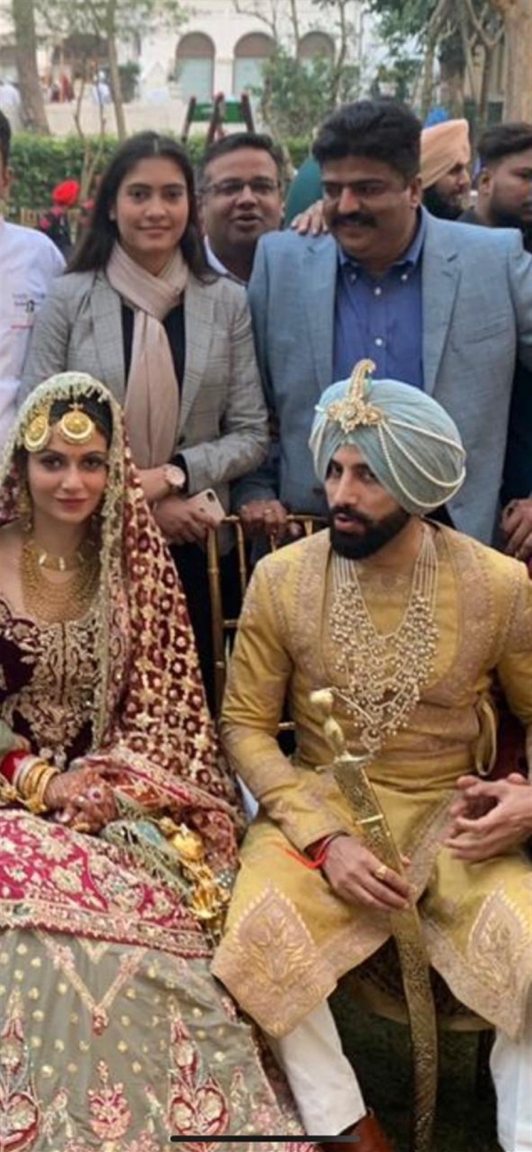 Gurdas Maan's son Gurickk And Actress Simran Kaur Wedding Photos