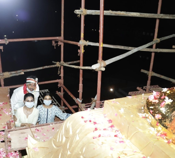 అర్జున్ సర్జా నిర్మించిన ఆంజనేయ స్వామి ఆలయ ఫోటోలు చూశారా? | Arjun Sarja ...
