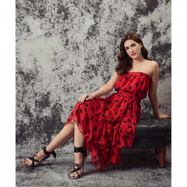 Mimi Star Kriti Sanon Slays In Red Polka Dress