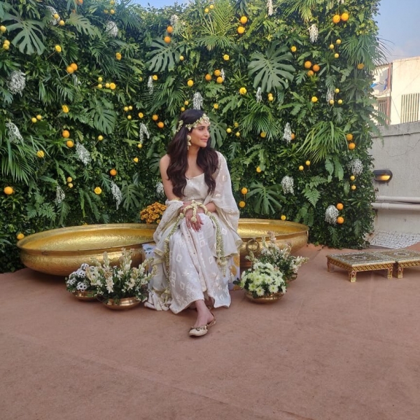 Karishma Tanna & Varun Bangera Twin In White At Haldi Ceremony; The ...