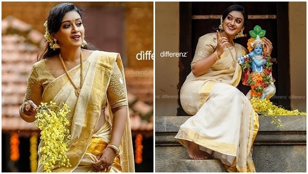 Serial Actress Varada Jishin's Vishu Special Photoshoot in Kerala Saree ...