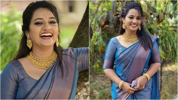 TV Actress Pratheeksha G Pradeep Looking Gorgeous In Saree | പട്ട് ...