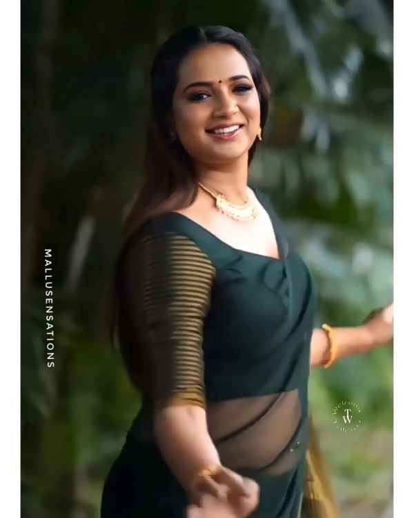 Kudumbavilakku Fame Saranya Anand Looks Hot in Saree, Pics | സീരിയ ...