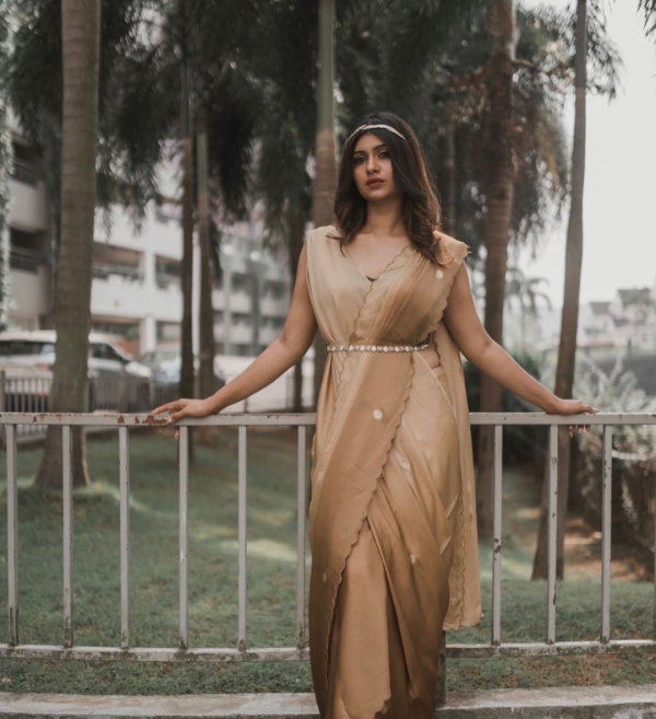 Serial Actress Ashwathy Ash New Stylish Look In Saree | 'സാരി ഇങ്ങനേയും ...