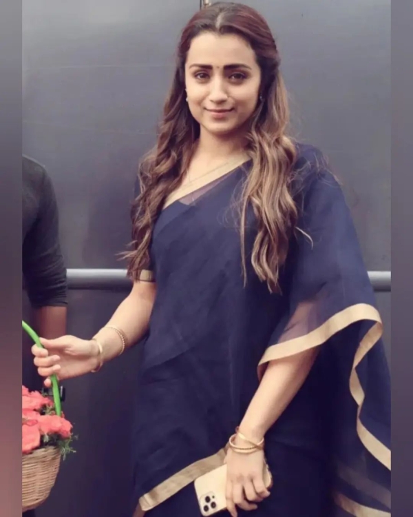 Simple and Beautiful in Saree; South Queen Trisha Going Viral on ...