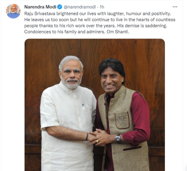 Twitterati Pour Condolence Messages For Sad Demise Raju Srivastav Photos