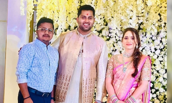 Abhishek Ambareesh And Aviva Bidappa Engagement Photos