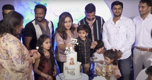 Meghana Raj Son Raayan Second Birthday Celebration