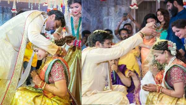 Manchu Manoj ఘనంగా మంచు మనోజ్ వివాహం.. భూమ మౌనిక మెడలో మూడు మూళ్లు వేసి ...