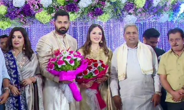 Abhishek Ambareesh and Aviva Bidapa Reception at Palace Ground in ...