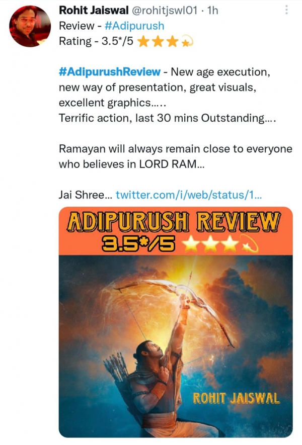 Adipurush Review: Prabhas and Kriti Sanon starrer Adipurush gets mixed ...