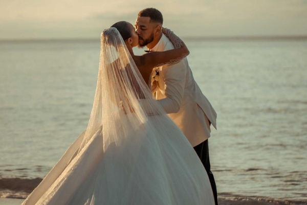 Former Little Mix Singer Leigh-Anne Pinnock Shares Breathtaking Beach Wedding Pictures with ...