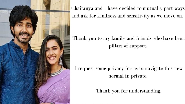 Niharika Konidela and Chaitanya JV Officially Part Ways; Actress Breaks ...