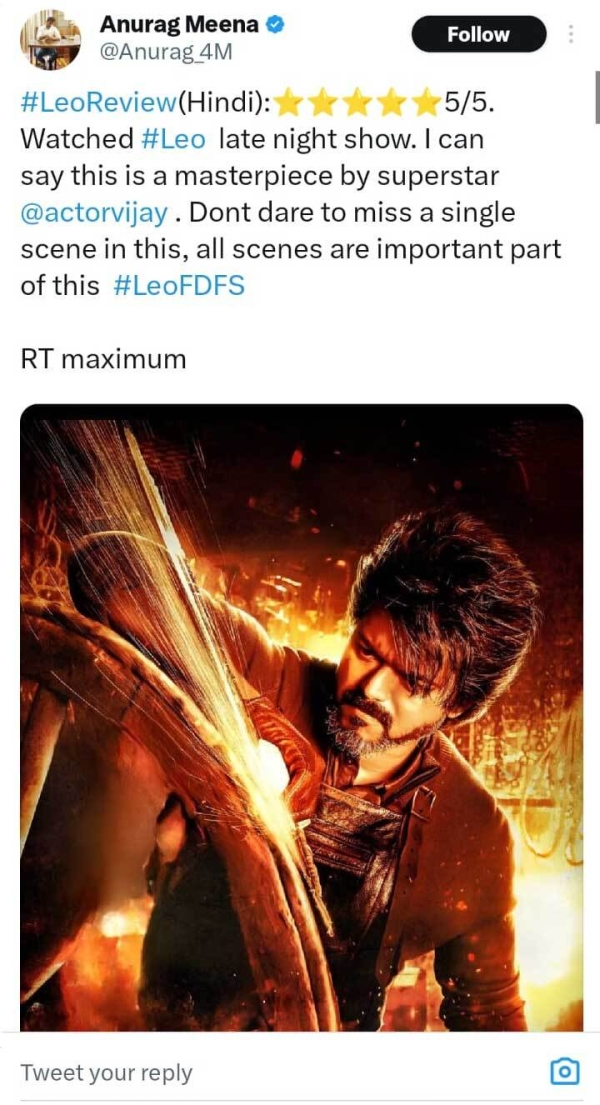 Leo Twitter Review| Leo Audience Reaction| Leo Review